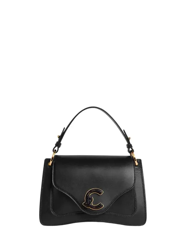 COCCINELLE C-me Calf Marb Handbag - Black