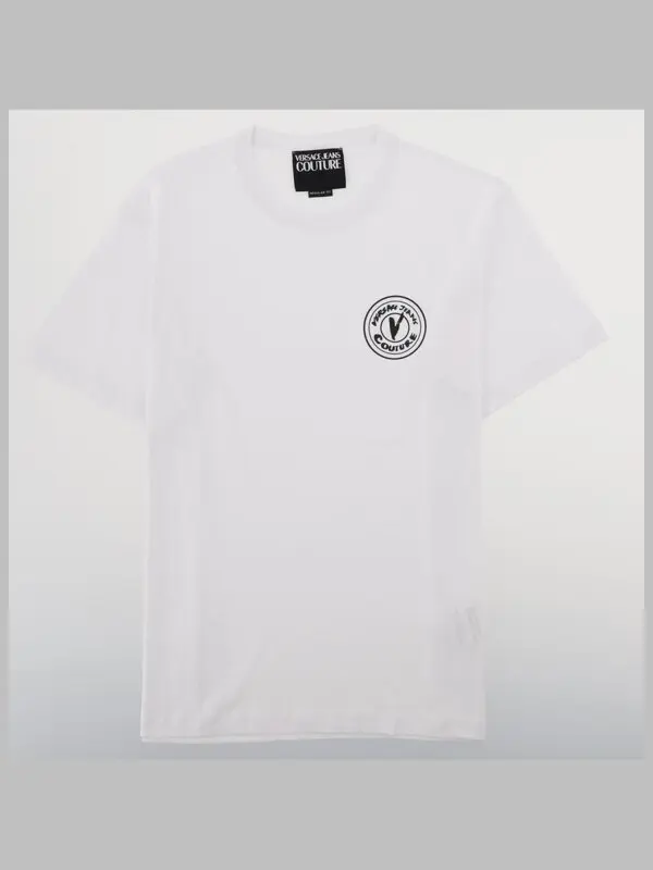 Versace Logo Graphic Cotton T-shirt - White