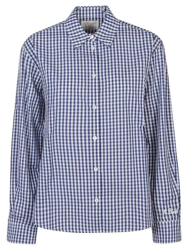 MC2 SAINT BARTH Mini Shirt For P26 Collection - Navy