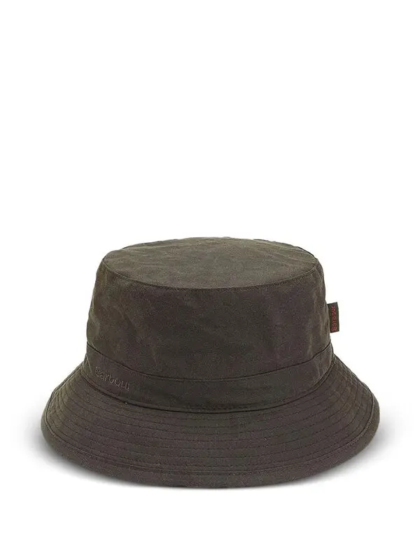 Barbour Embroidered Logo Narrow Brim Hat - Green
