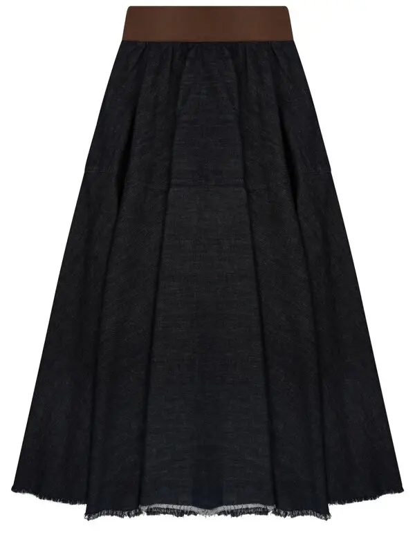 NINE:INTHE:MORNING Midi Skirt "eugenia" Fashion Statement - Blue