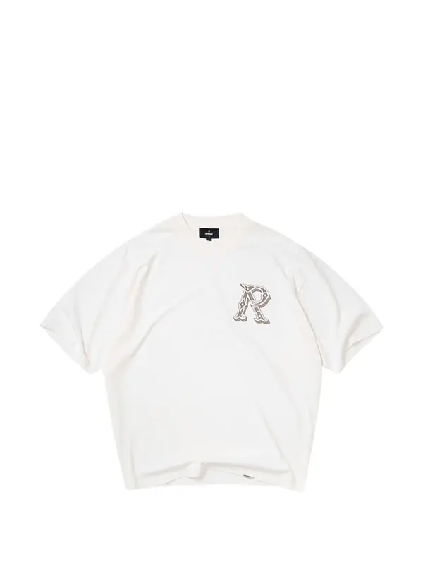REPRESENT Minimalist Cotton Crew Neck Short Sleeve T-shirt For - White