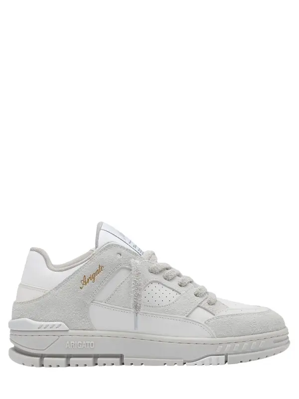 Axel Arigato Area Lo Brushed-suede And Leather Low-top Trainers - White