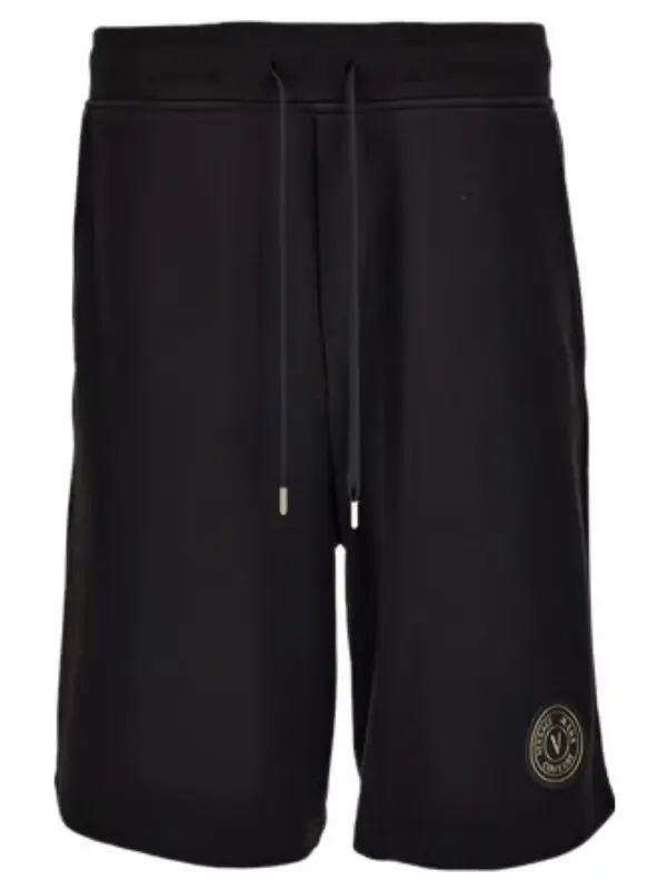 Versace Logo Patch Drawstring Shorts