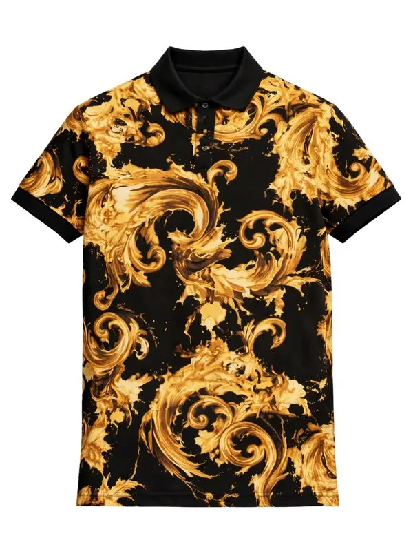 Versace Stylish Couture T-shirt For - Black