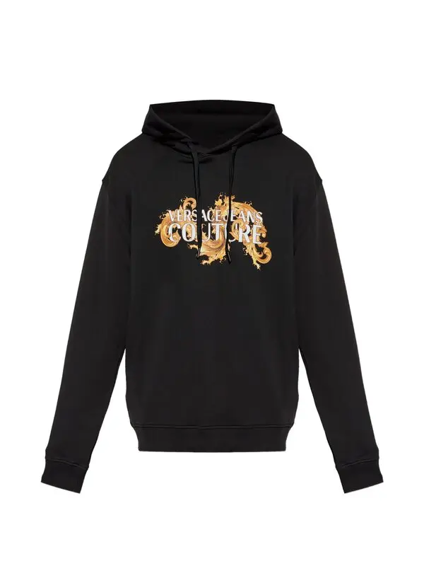 Versace Embroidered-logo Knit Jumper - Black