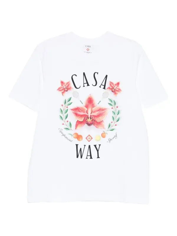 Casablanca Mini Luxe Jersey Tee For - White