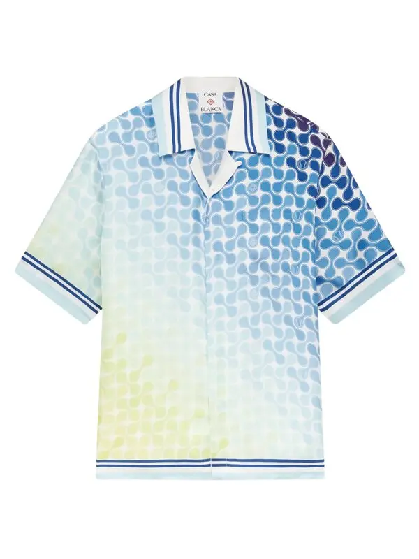 Casablanca Elegant Mini Silk Shirt For - Light Blue