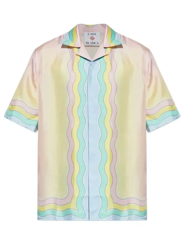 Casablanca Silk Mini Shirt For Him - Multicolor