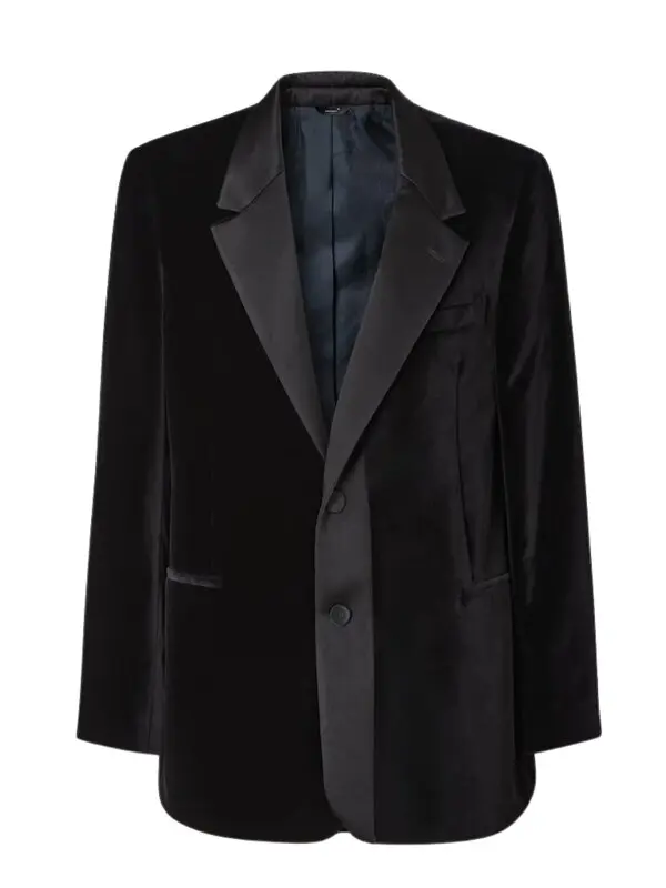 Fendi Cotton Jacket With Shawl Lapel - Black
