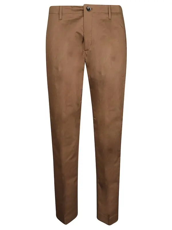NINE:INTHE:MORNING Tailored Cotton Blend Mini Shorts - Brown