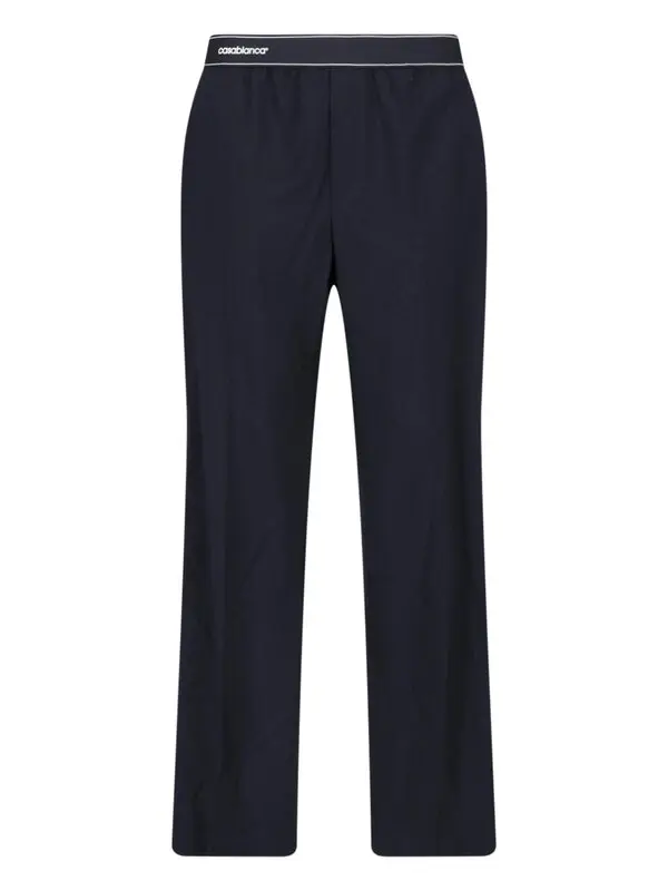 Casablanca Virgin Wool Tailored Trousers - Black