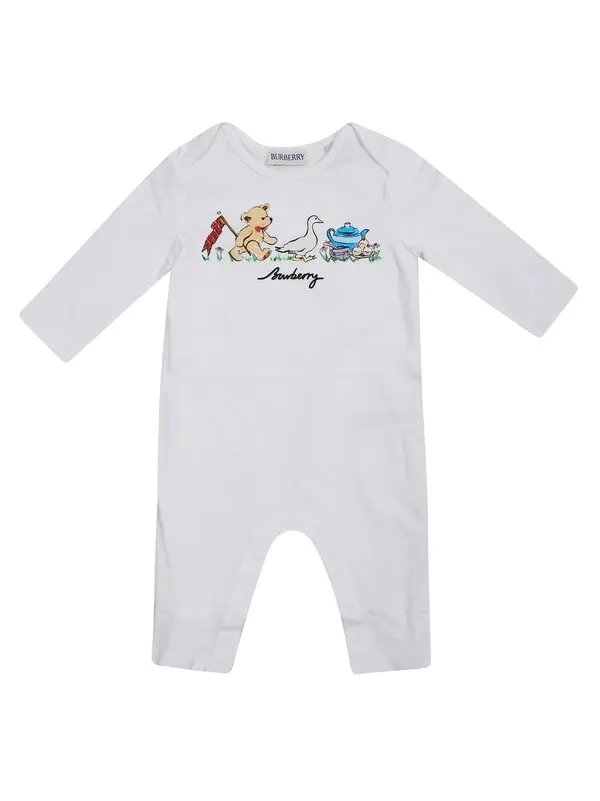 Burberry Teddy Friend Romper - Bianco