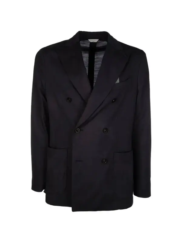 Boglioli Double-breasted Blazer Jacket - Navy