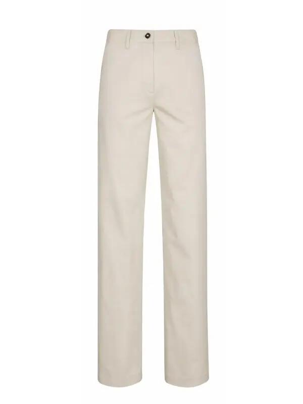 NINE:INTHE:MORNING Logo Patch Button Detail Trousers - Beige