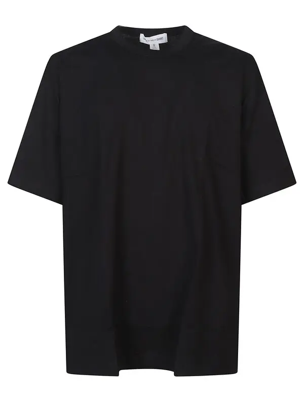 Comme Des Garçons Short Sleeve Round Neck Tee - Black
