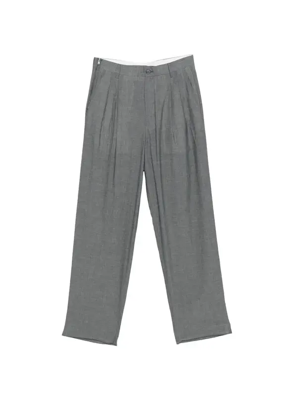 MAGLIANO Pleated Trousers With Zip Detail - Grey