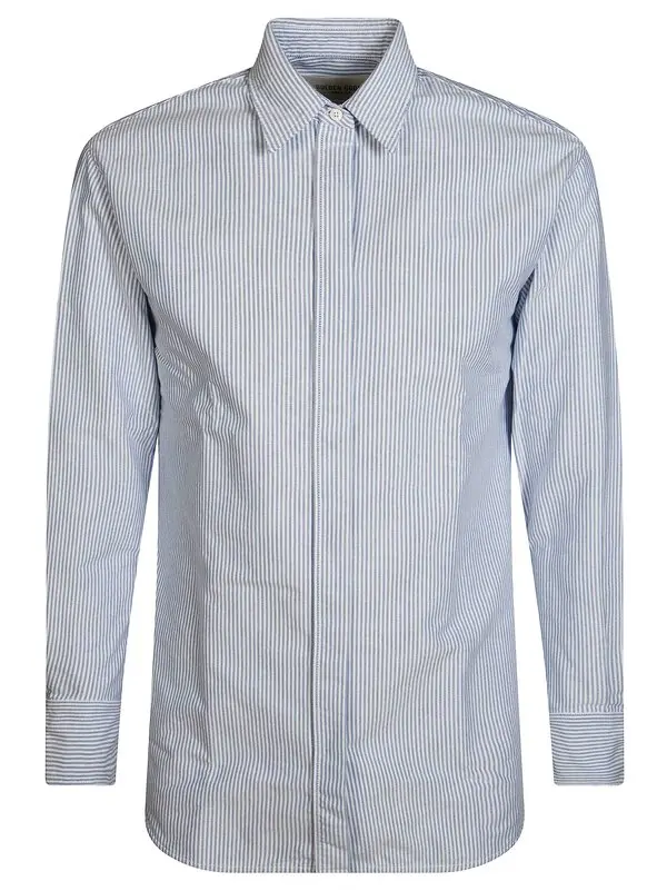 GOLDEN GOOSE Classic Stripe Oxford Shirt - Bianco
