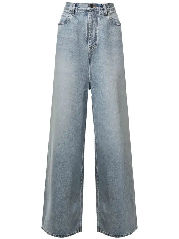 Balenciaga High-waist Wide-leg Jeans - Denim Blue