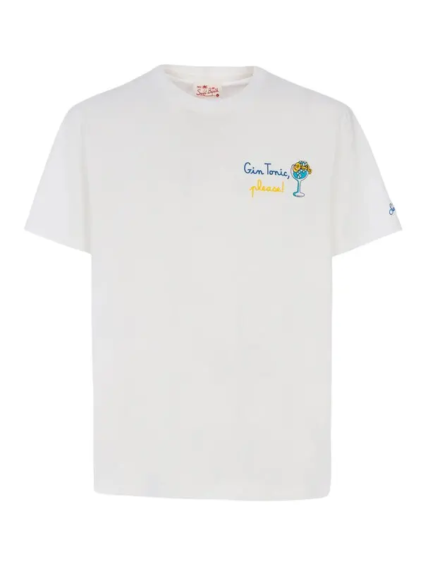 MC2 SAINT BARTH Round Neck Embroidered T-shirt