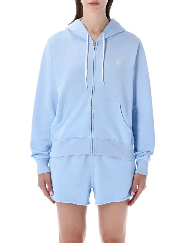 Polo Ralph Lauren Full-zip Hoodie For Relaxed Fit - Blue