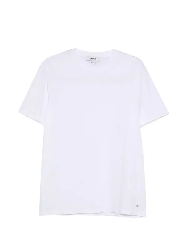HESKIMO Round Neck Short Sleeve Logo T-shirt For - White