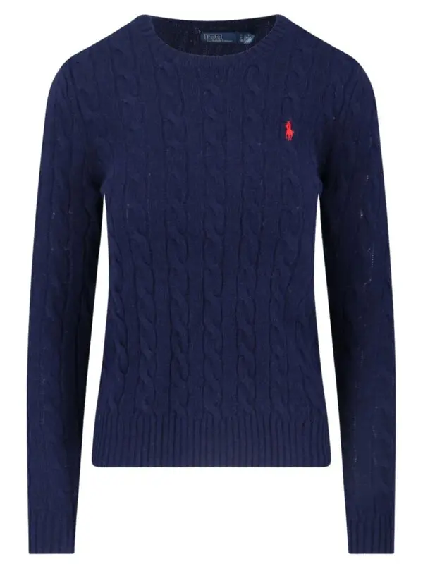 Ralph Lauren Cable-knit Crewneck Sweater - Navy