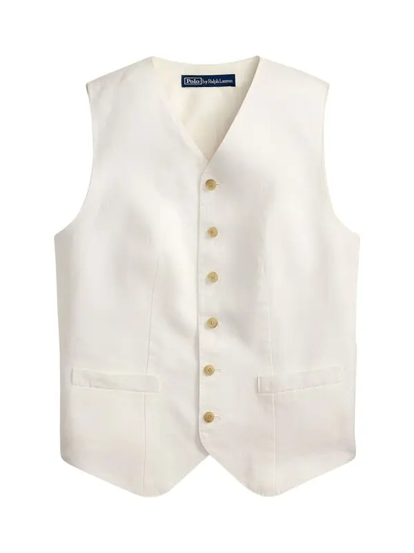 Ralph Lauren Linen Vest - White