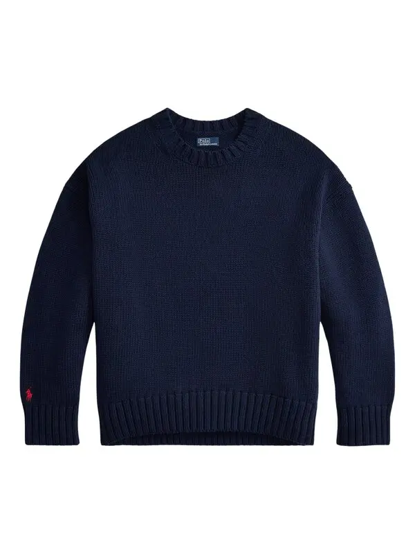 Ralph Lauren Crew Neck Cotton Sweater - Navy