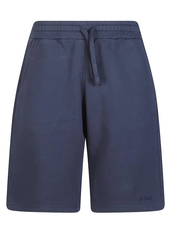 MC2 SAINT BARTH Cotton Mini Shorts - Navy