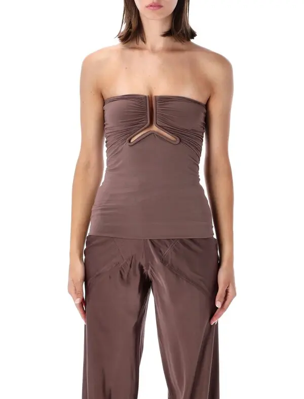 Rick Owens Draped Strapless Top - Grape