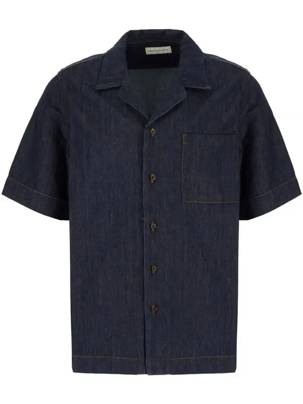 Dries Van Noten Short Sleeve Denim Button-up Shirt