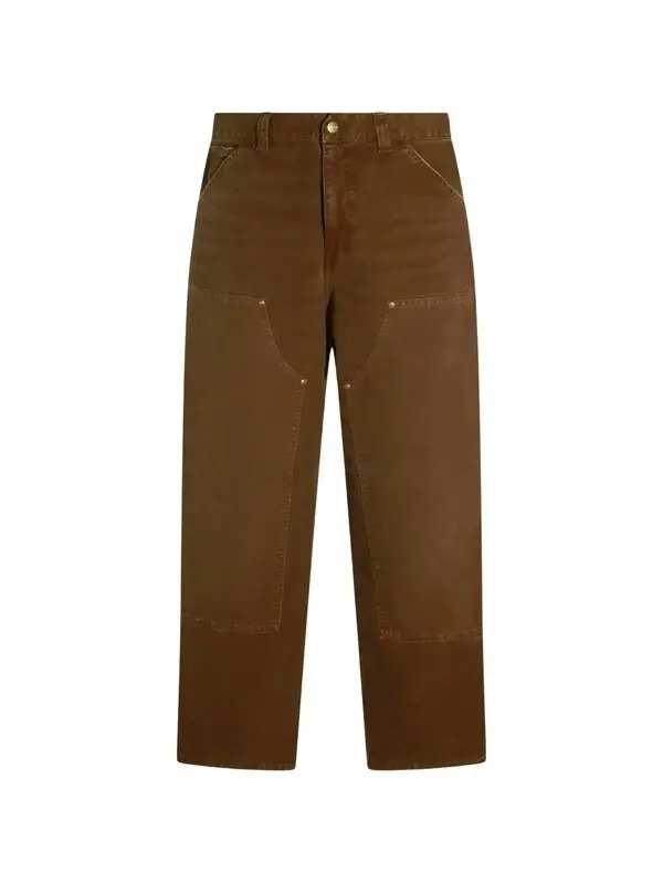 Carhartt Work In Progress Carpenter-style Cotton Trousers For - Brown