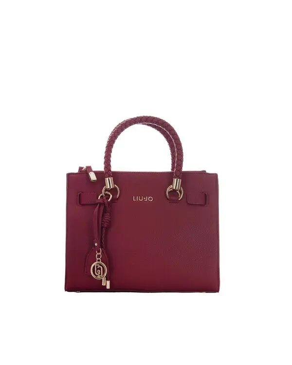 Liu Jo Braided Handle Satchel Bag - Brick Red