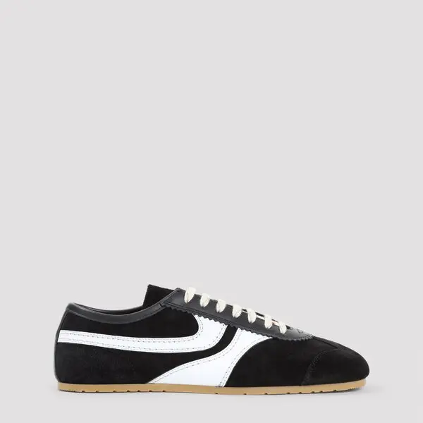 Dries Van Noten Leather Lace-up Sneakers - Black