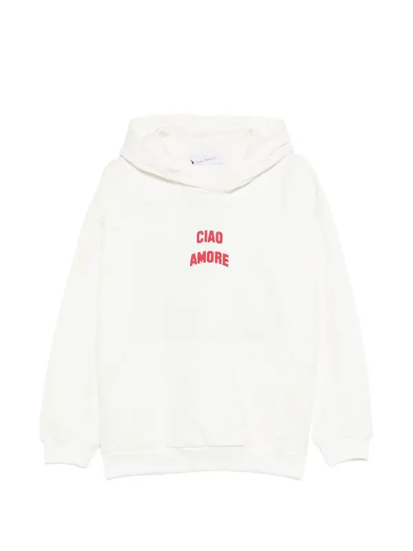 Giada Benincasa Hooded Pouch Handbag With Long Sleeves - White
