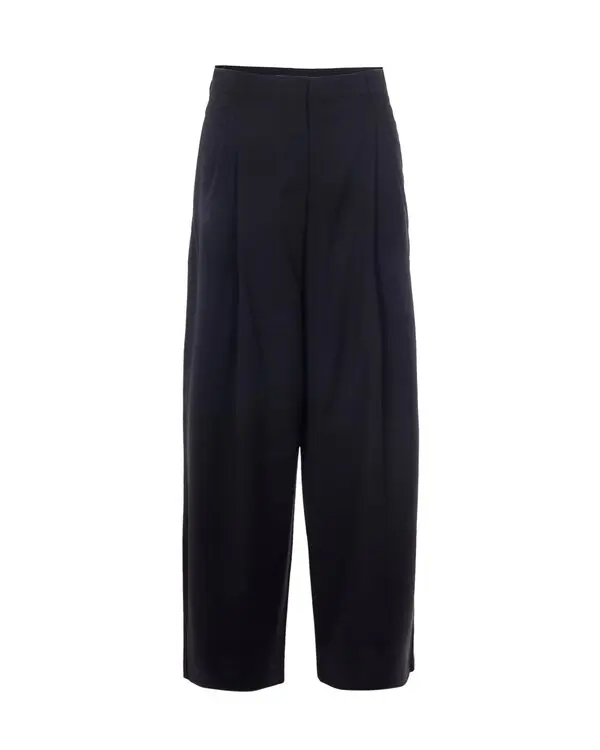 Max Mara Wide-leg Pleated Trousers - Antracite