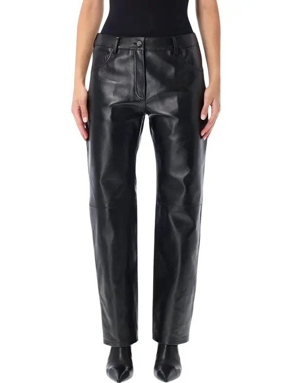 Magda Butrym Sheep Leather Trousers - Nero