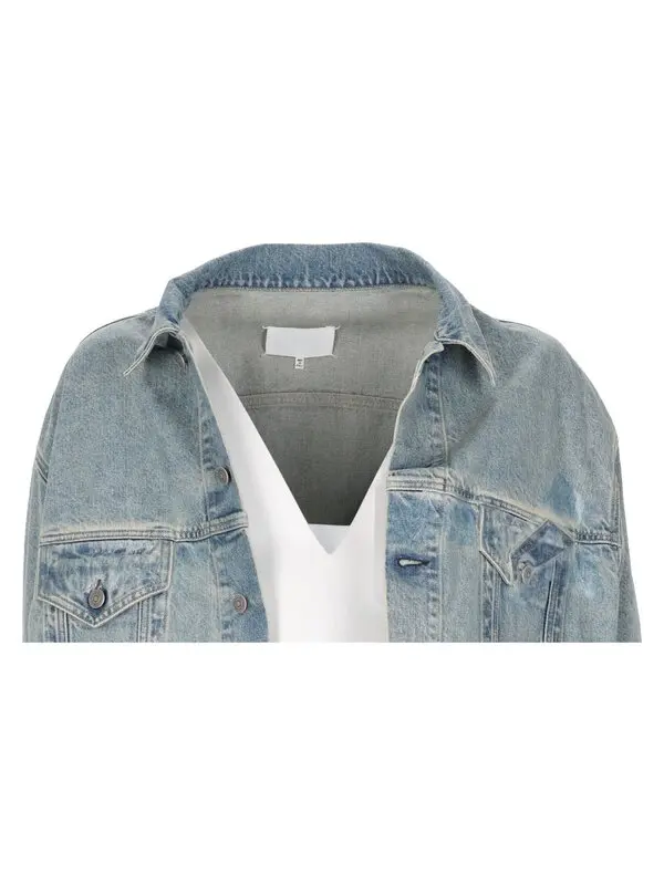 MAISON MARGIELA Shirt With 100% Cotton Construction And Lined Pocket - Denim
