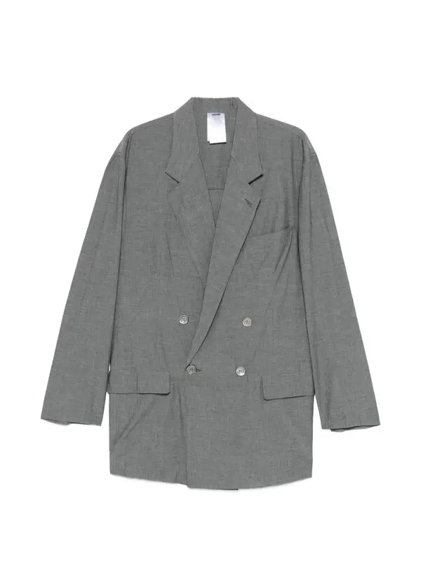 MAGLIANO Tailored Cotton Double Breasted Jacket - Grey
