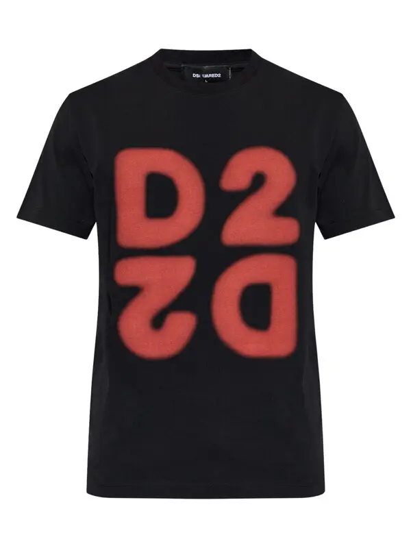 Dsquared2 100% Cotton Logo T-shirt - Black