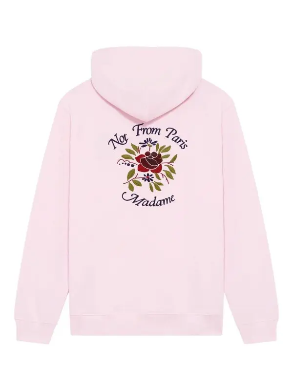 Drole De Monsieur Floral-print Hoodie - Pink
