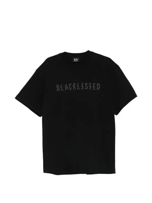 44 LABEL GROUP Crew Neck Short Sleeve T-shirt For - Black