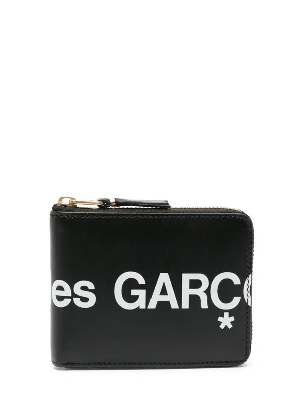 Comme Des Garçons Logo-print Leather Wallet - Black