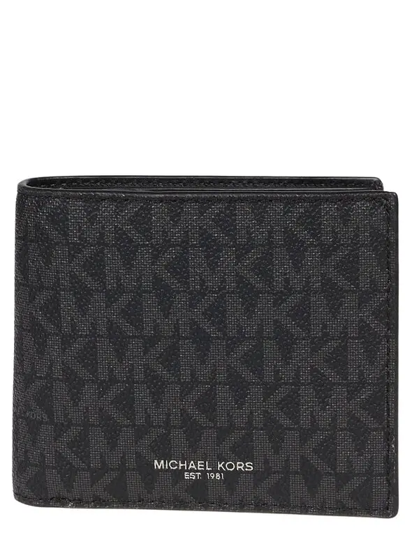 Michael Kors Signature Print Bifold Wallet - Black