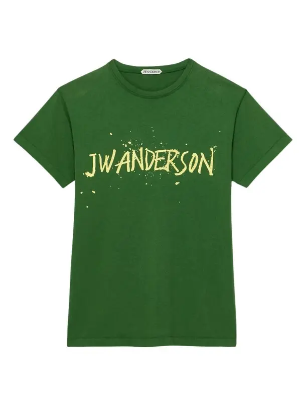 JW Anderson Textured Cotton Mini T-shirt For - Green