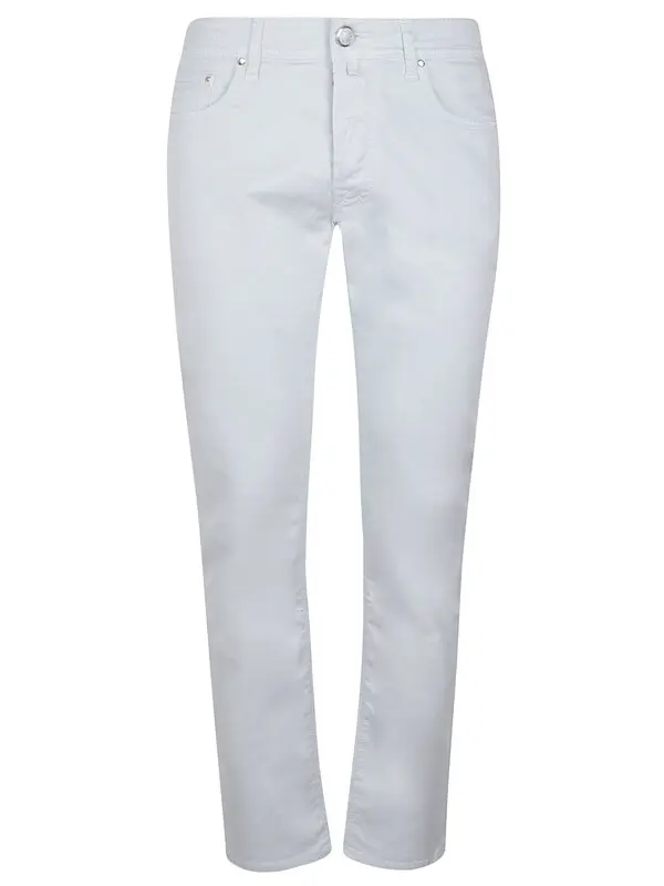 Jacob Cohen Five Pocket Jeans With Button Fastening - Light Blue