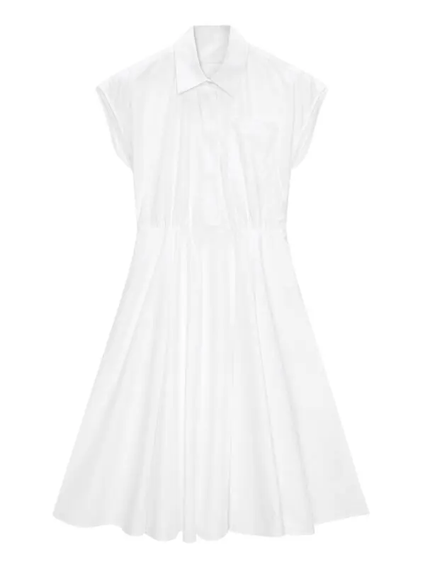 MSGM Midi Dress With Pocket Detail - White
