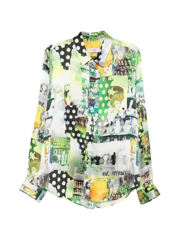 Martine Rose Graphic Print Long Sleeve Button-up Shirt