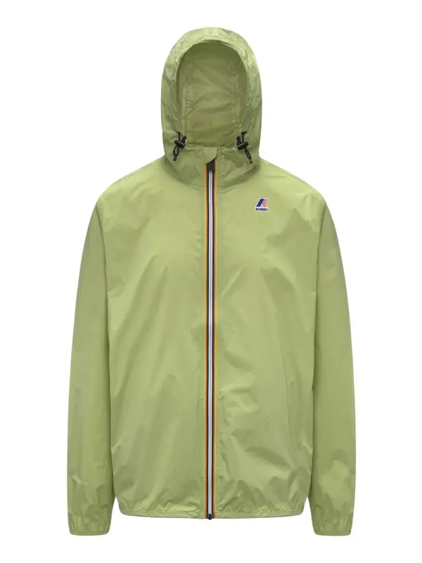 K-WAY Front Zip Fastening Hooded Coat With Long Sleeves - Green